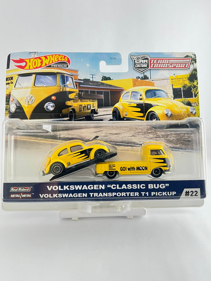TEAM TRANSPORT - VOLKSWAGEN CLASSIC BUG + VOLKSWAGEN TRANSPORTER T1 PI ...