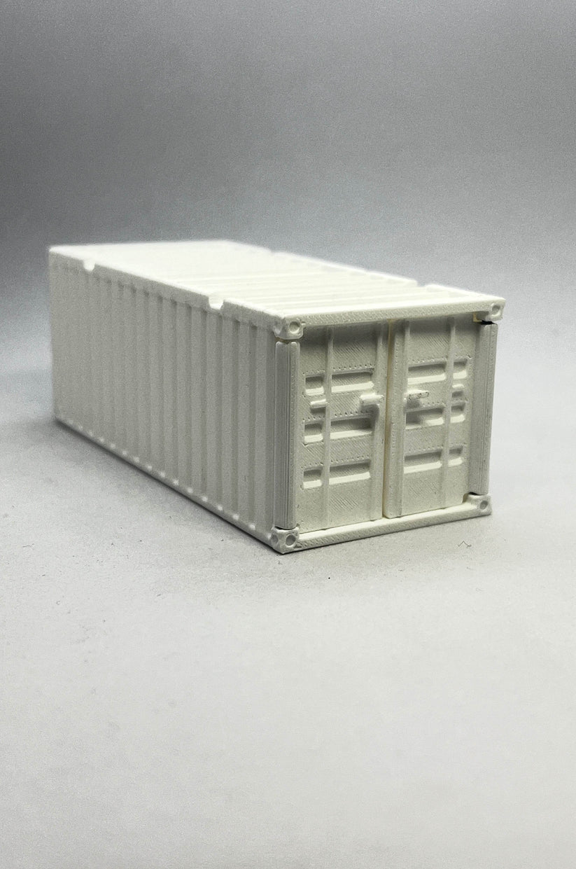 3D PRINTED CONTAINERS FOR 1:64 CARS - WHITE - LONG SIZE - Its Fun