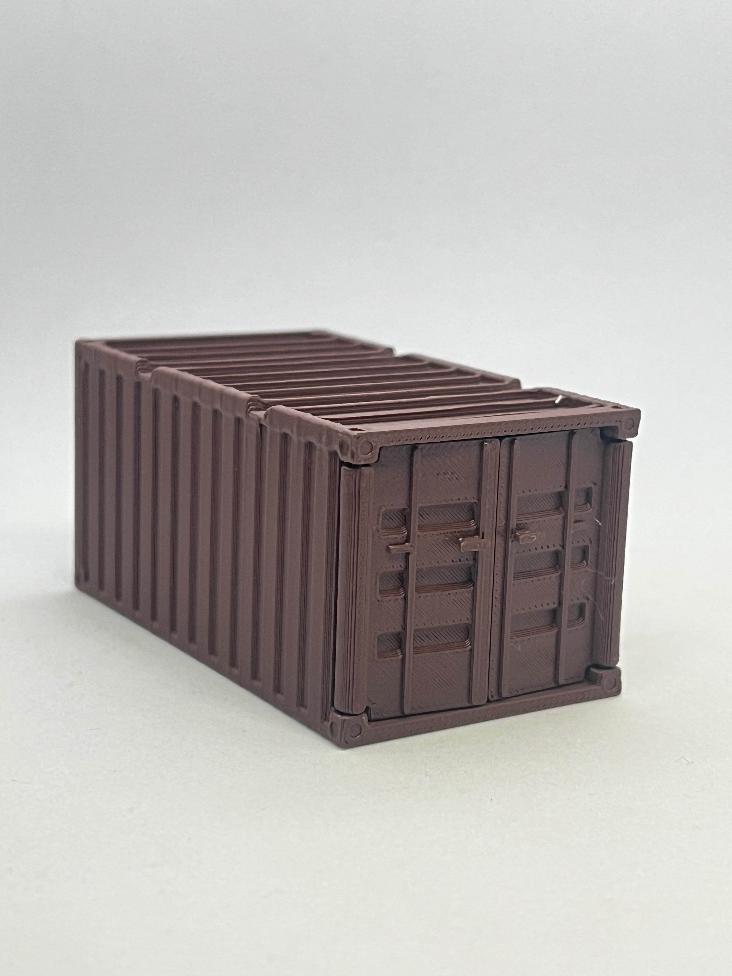 3D PRINTED CONTAINERS FOR 1:64 CARS - BROWN - Its Fun